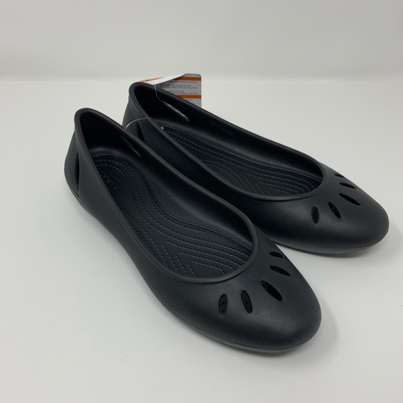 CROCS | Shoes | Crocs Black Womens Work Flat Shoe | Poshmark